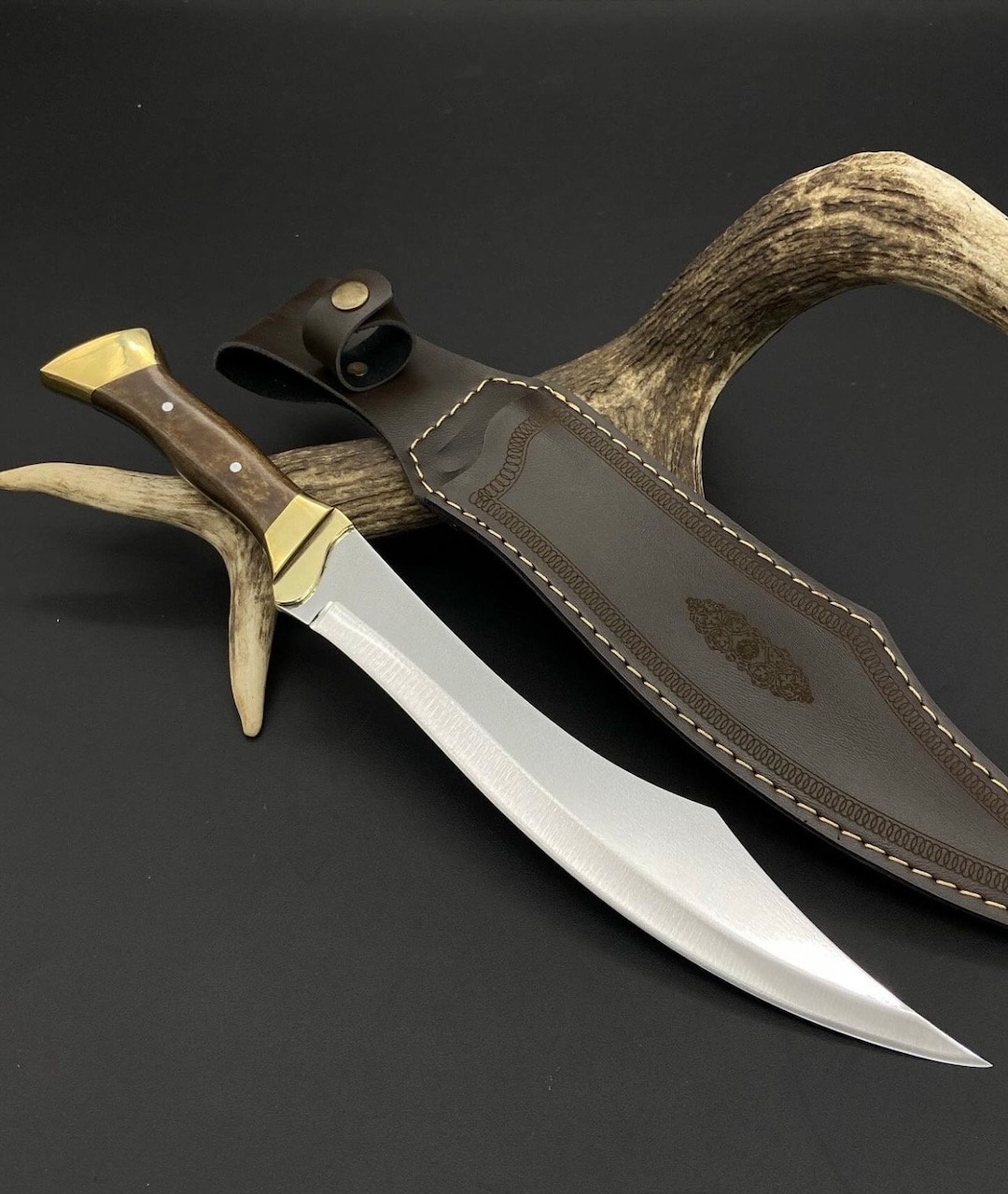 Hunter Machete Knife - Full Tang Stainless Steel Collectible Outdoor ...