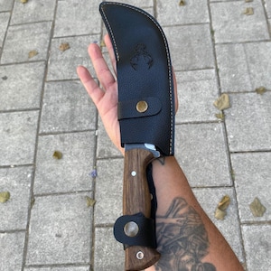 Handmade Ultra Sharp Machete With Walnut Wood Handle, Ideal for Hunting ...