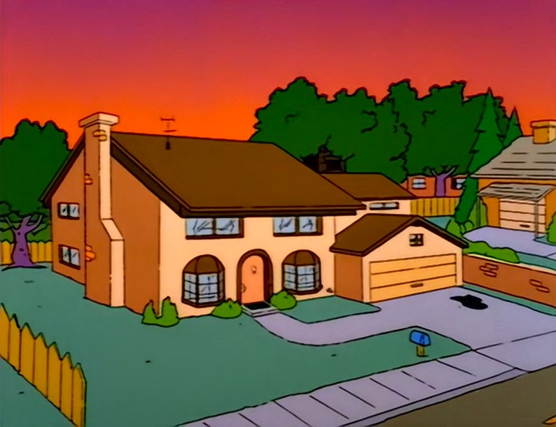 The Simpsons House Print | Etsy