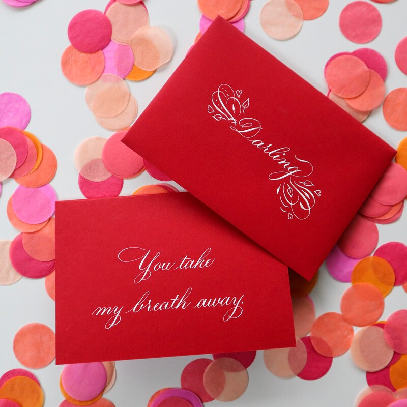 Calligraphy Cards - Etsy