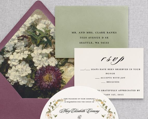 Custom Envelope Liner, Wedding Invitation Liner, Envelope Filler for ...