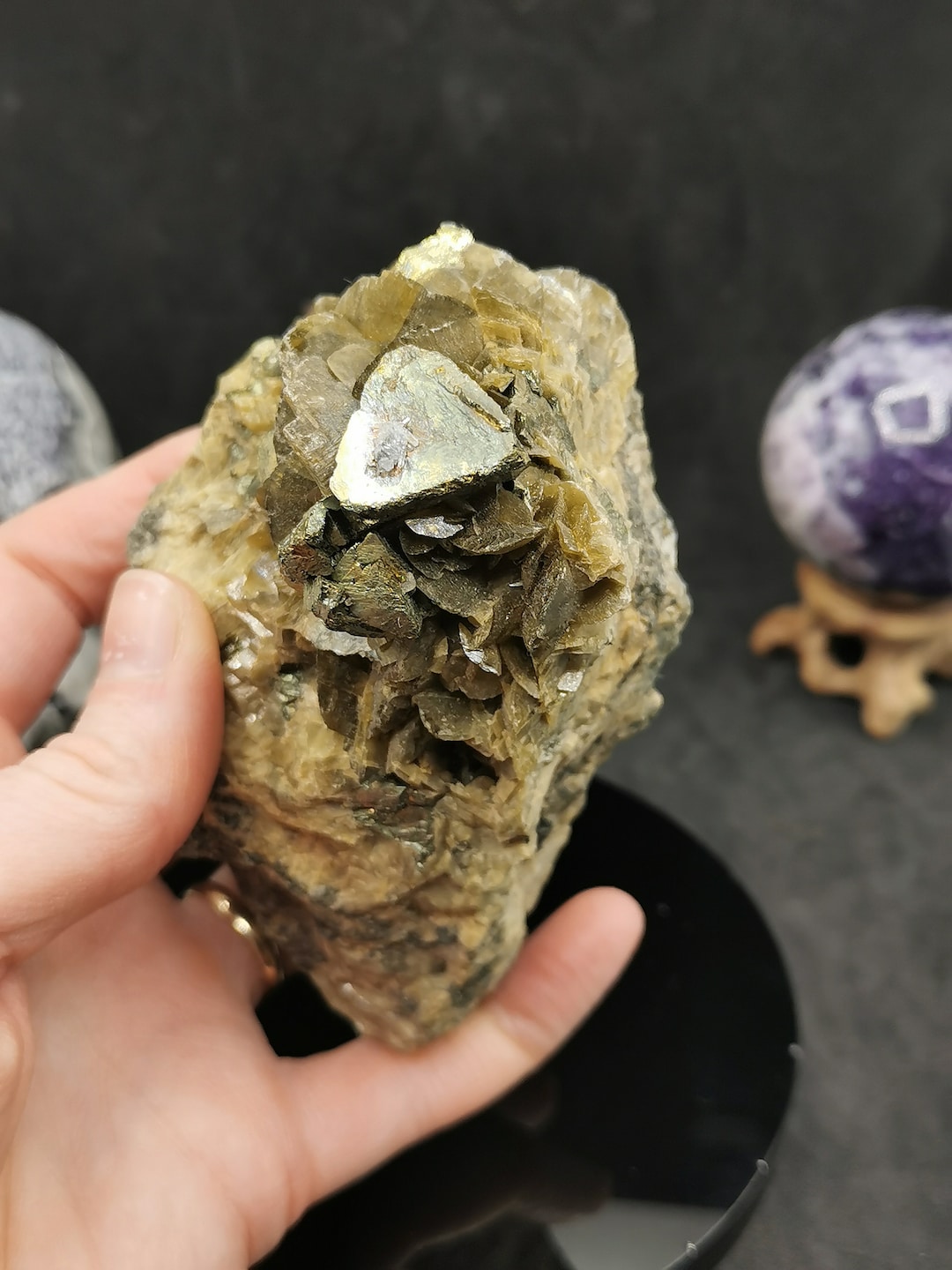 Pyrite Mica Raw Specimen 590g - Etsy