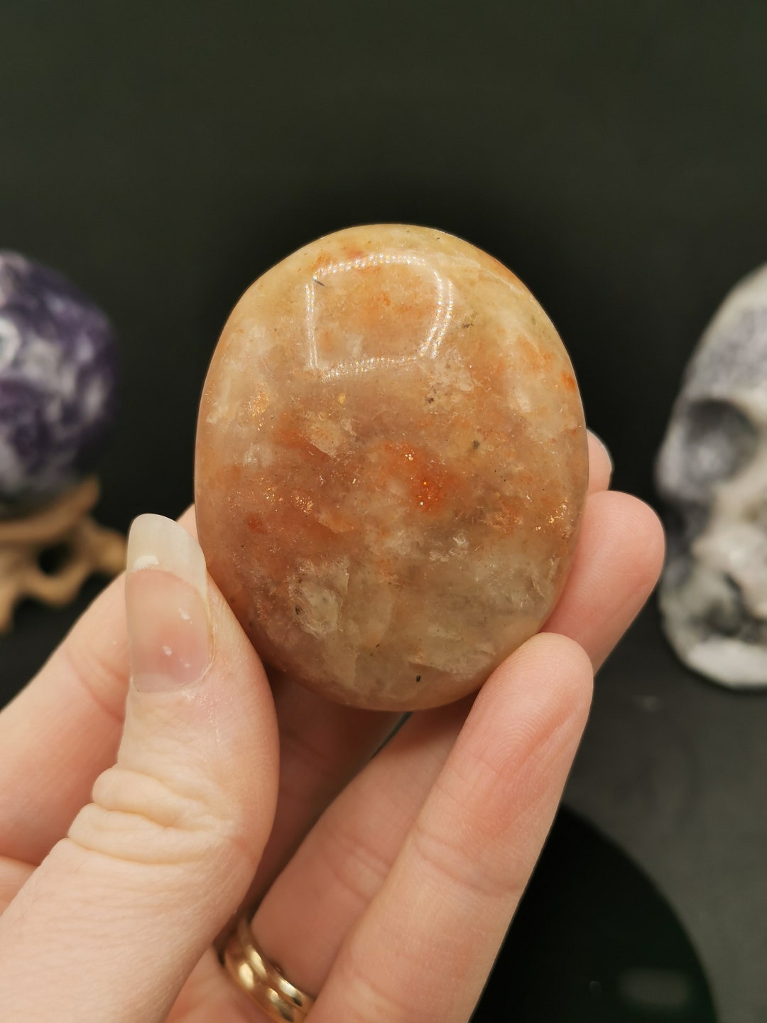 Sunstone Palm Stone - Etsy