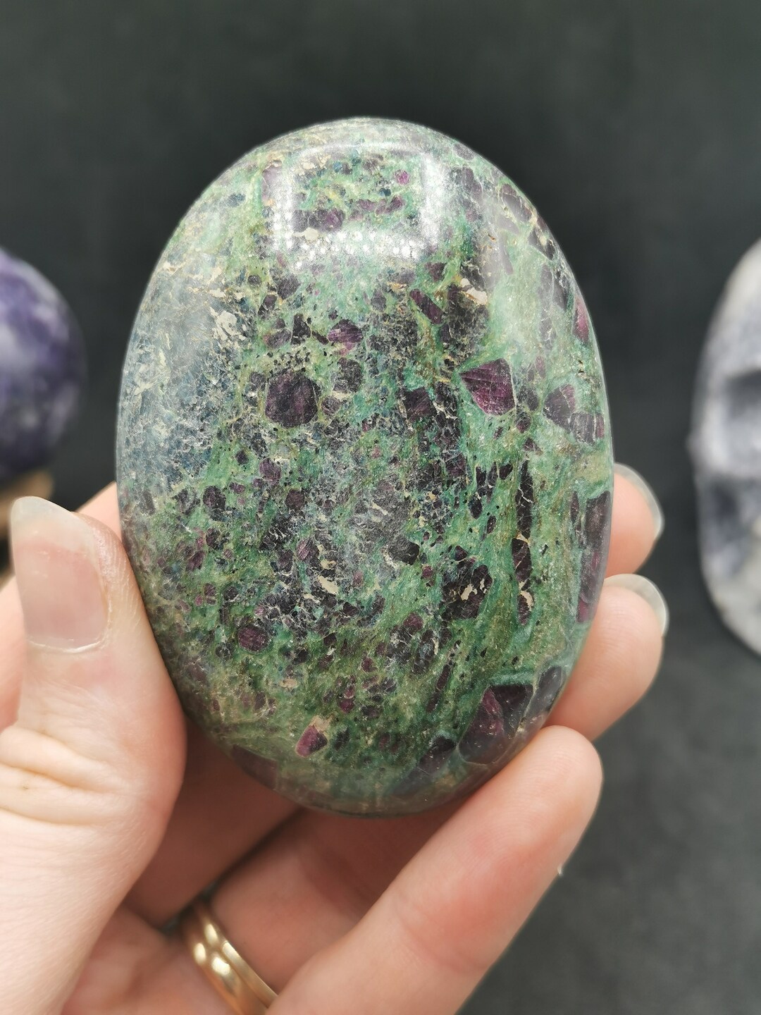 Ruby Fuchsite Palm Stone - Etsy