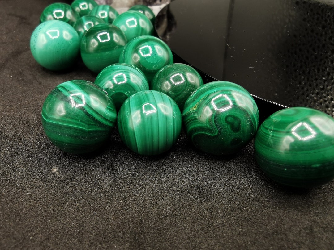 Malachite Mini Spheres - Etsy