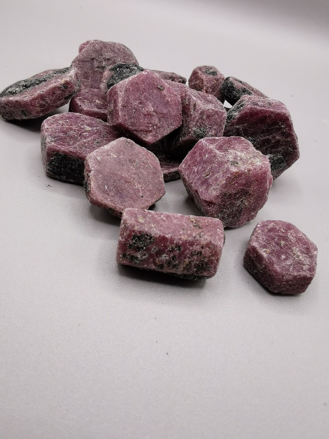 Raw Ruby Hexagon and Chunky Pieces - Etsy