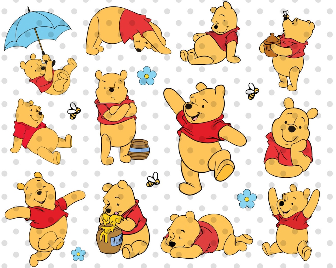 12pcs LAYERED Winnie Svg Winnie Cricut File Winnie Vector - Etsy Canada