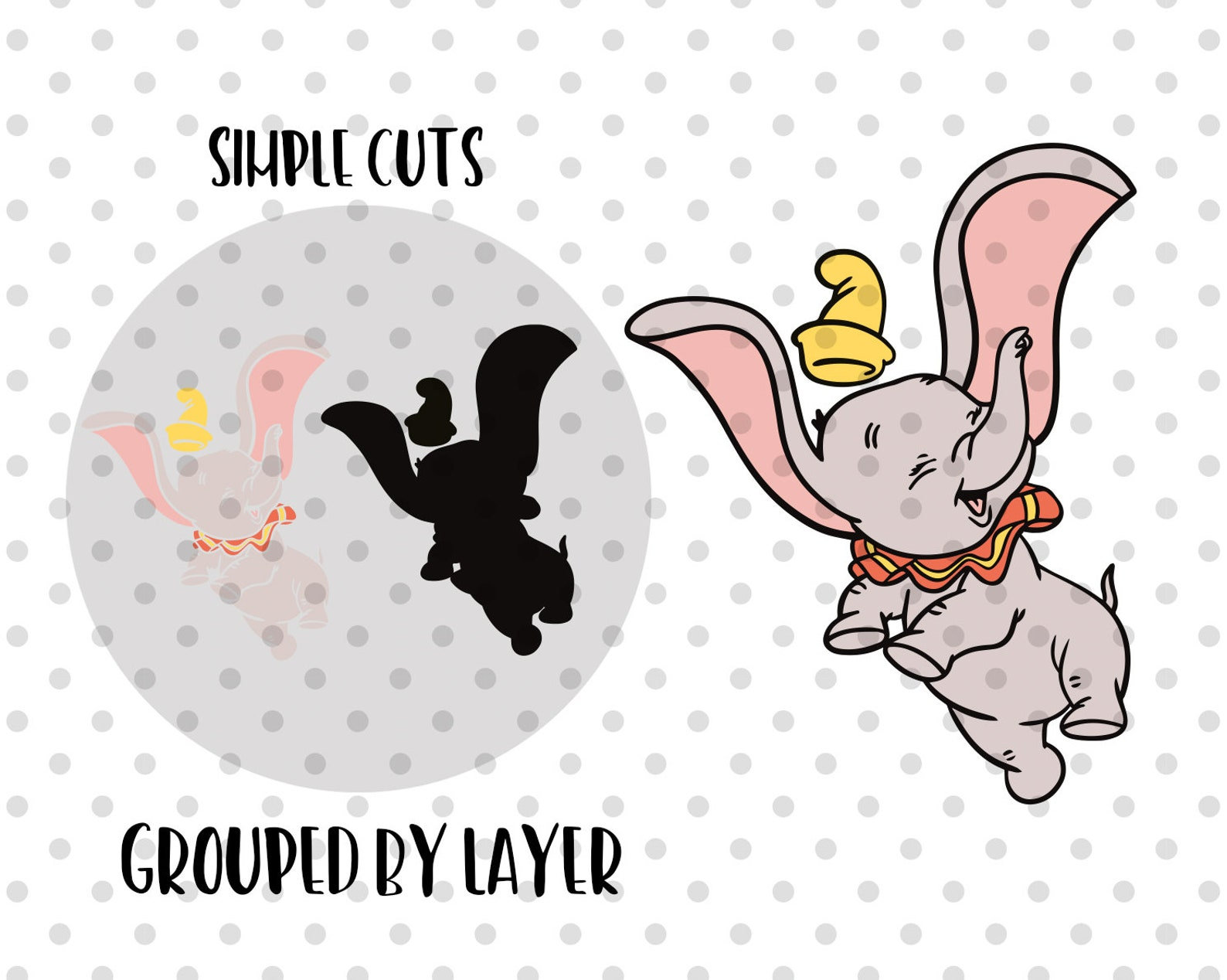 12pcs LAYERED Dumbo SVG Bundle - Etsy