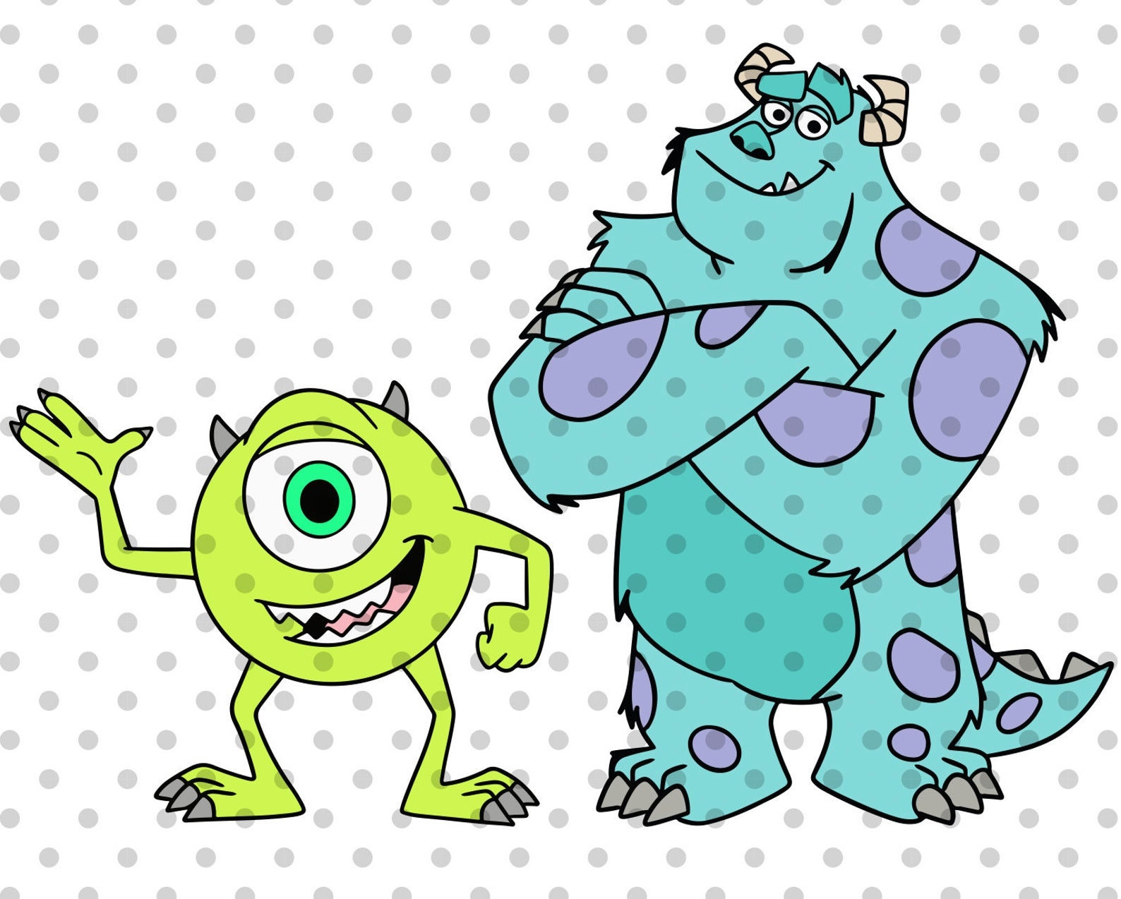 2pcs, LAYERED, Monsters Svg, Mike Svg, Sully Svg - Etsy