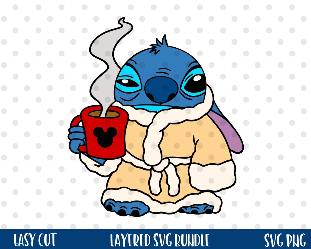 Tired Stitch Svg, Ohana Coffee Svg, Morning Person Svg, Stitch Svg - Etsy