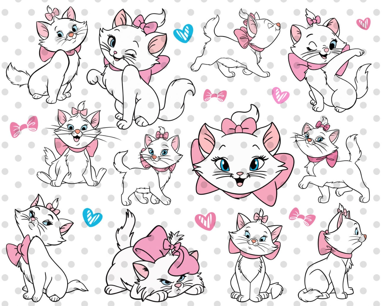 24pcs LAYERED Marie SVG Bundle Marie Svg Cat Svg | Etsy Canada