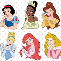 Princess Png Bundle, Princess Png Clipart, Princesses With Animals ...