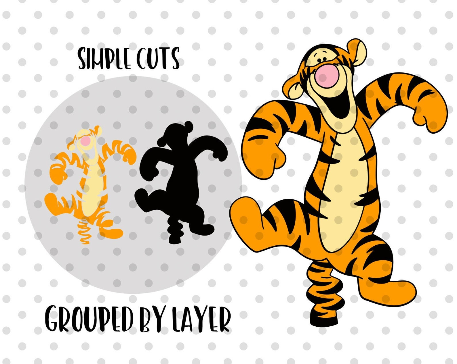 12pcs LAYERED Tigger SVG Bundle | Etsy Australia