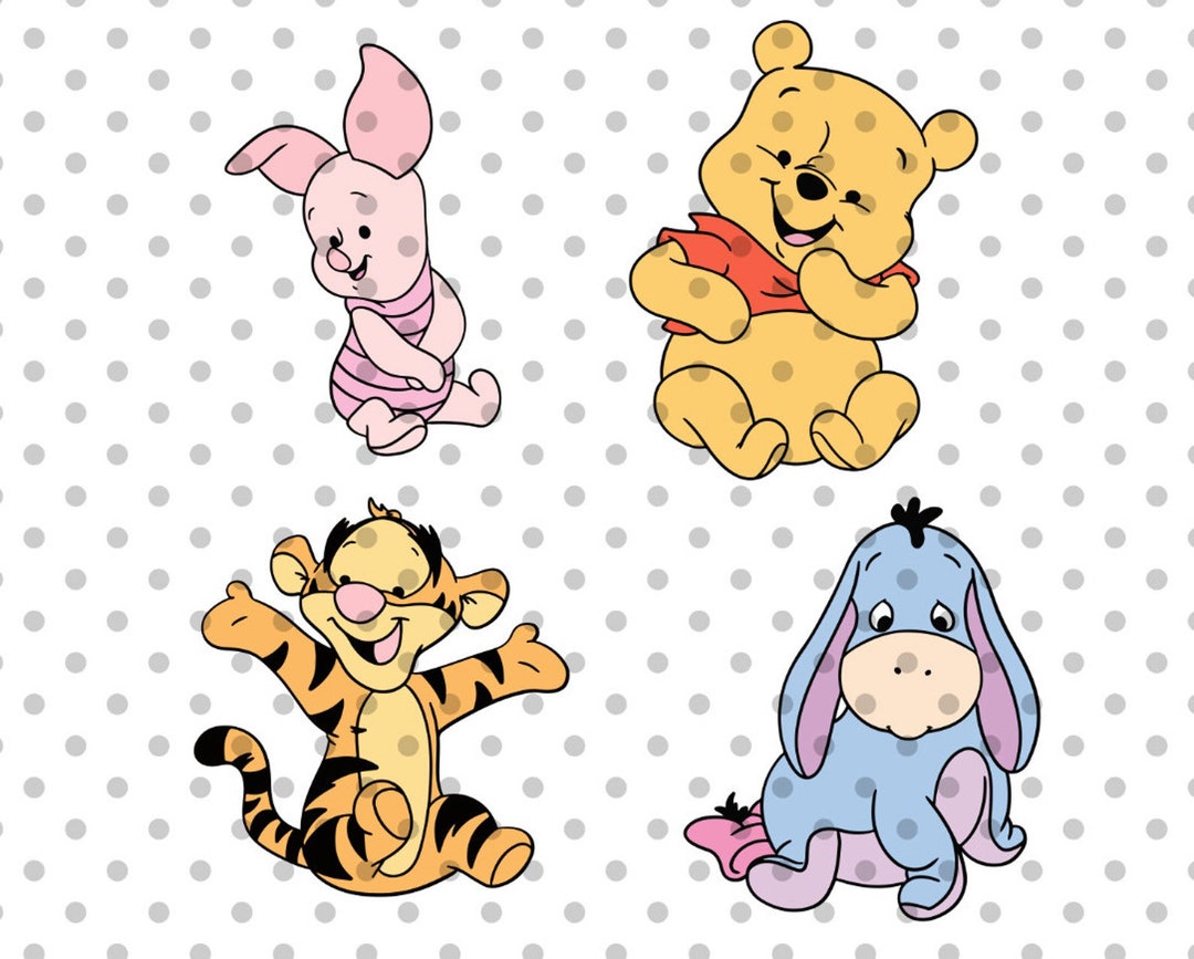 4pcs, Winnie and Friends Svg, Baby Winnie Svg, - Etsy