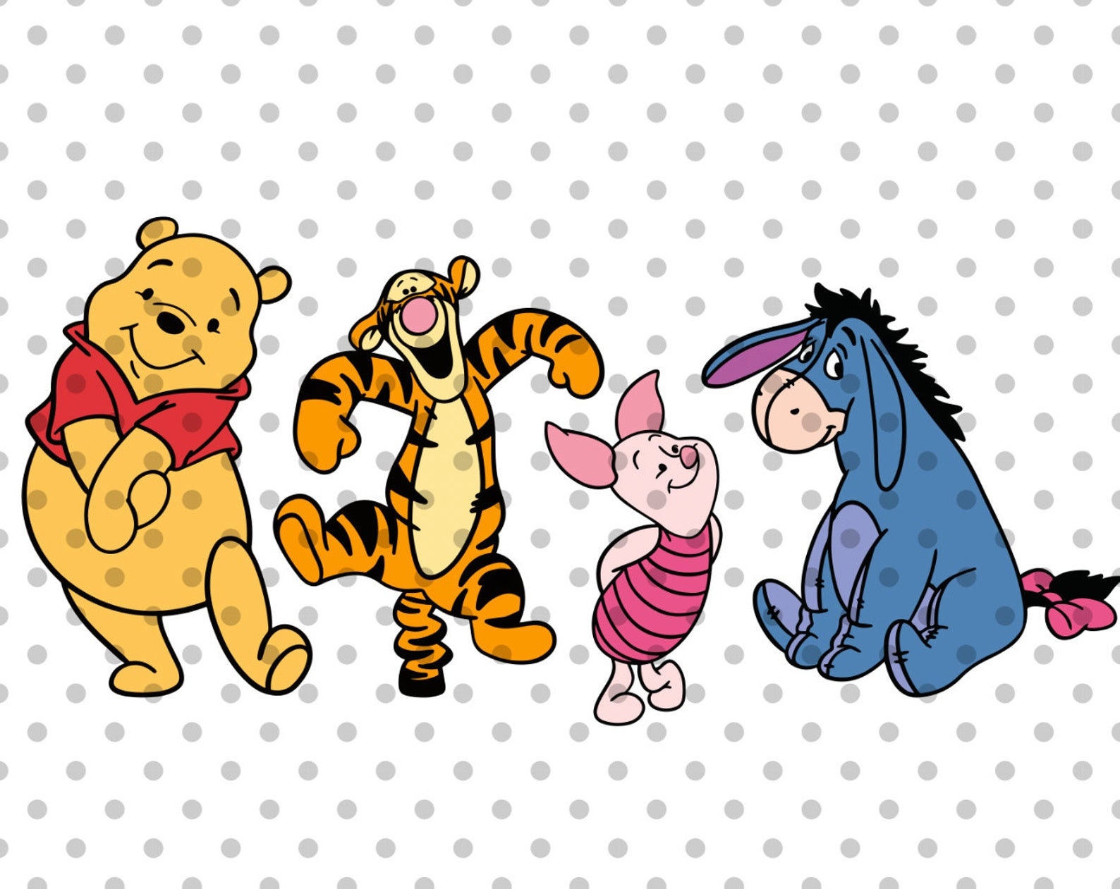 4pcs, Layered, Winnie and Friends Svg, Winnie Svg - Etsy