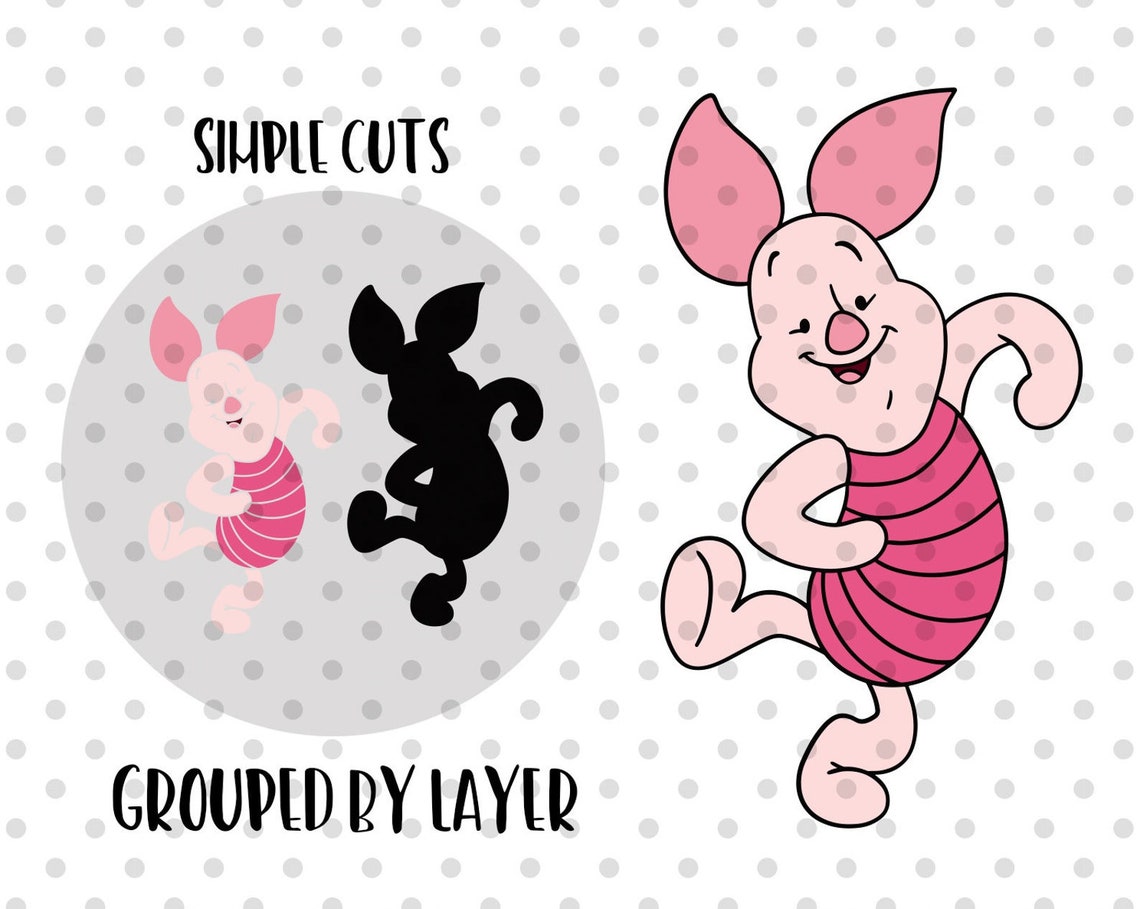 12pcs LAYERED Piglet SVG Bundle | Etsy