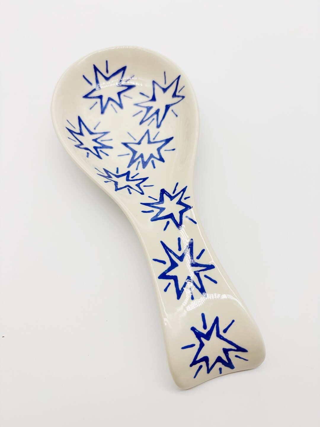 Blue and White Star Spoon Rest - Etsy