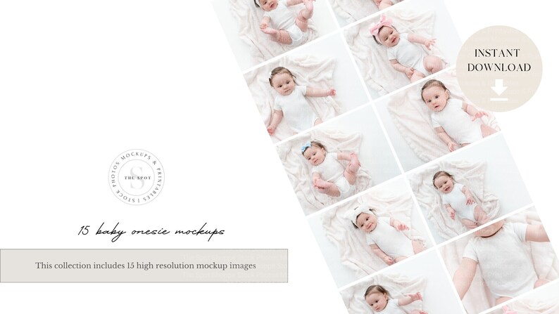 Baby Model Mockup, Bodysuit Mock-ups, Onesie Flat Lay, Lifestyle Mock ...