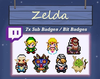 The Legend of Zelda: Korok Pixel Sub / Bit Badges for Twitch, Premade ...