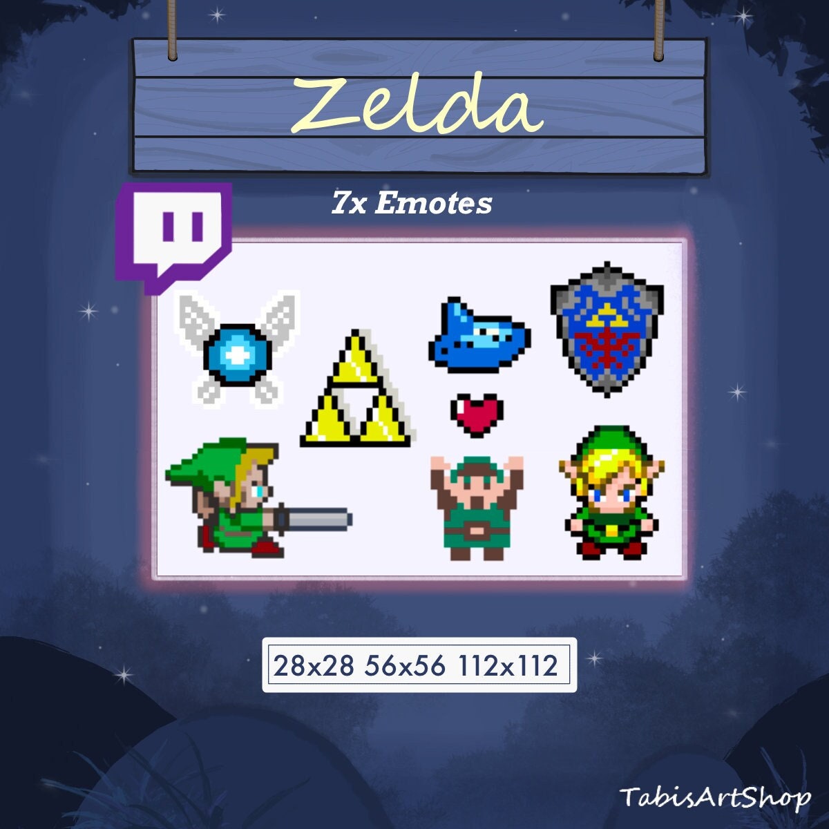 7x Twitch Emotes - the Legend of Zelda (pixel Style) - Etsy
