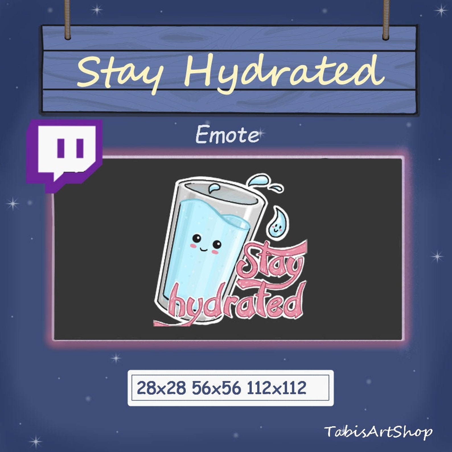 Twitch Emote - Stay Hydrated - Etsy