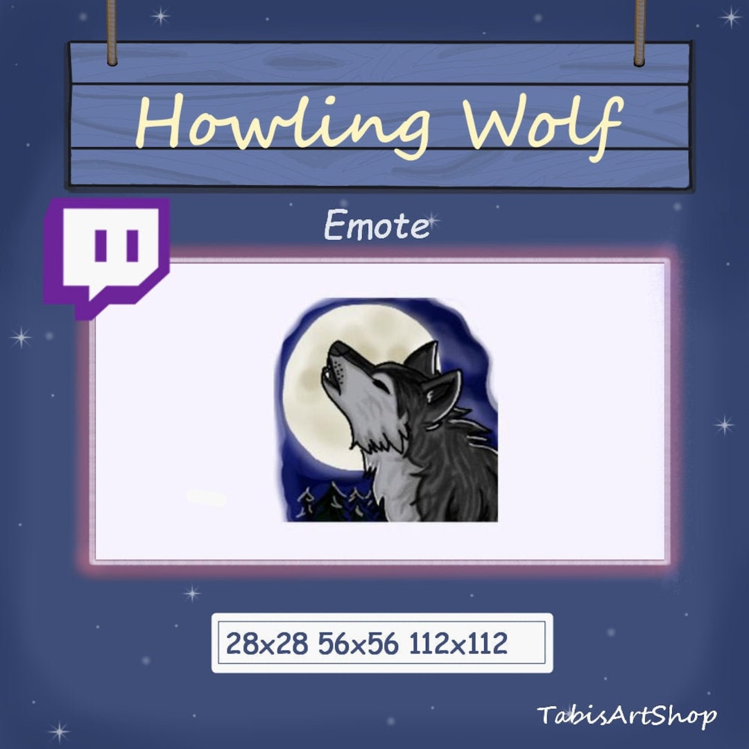 Twitch Emote - Howling Wolf - Etsy
