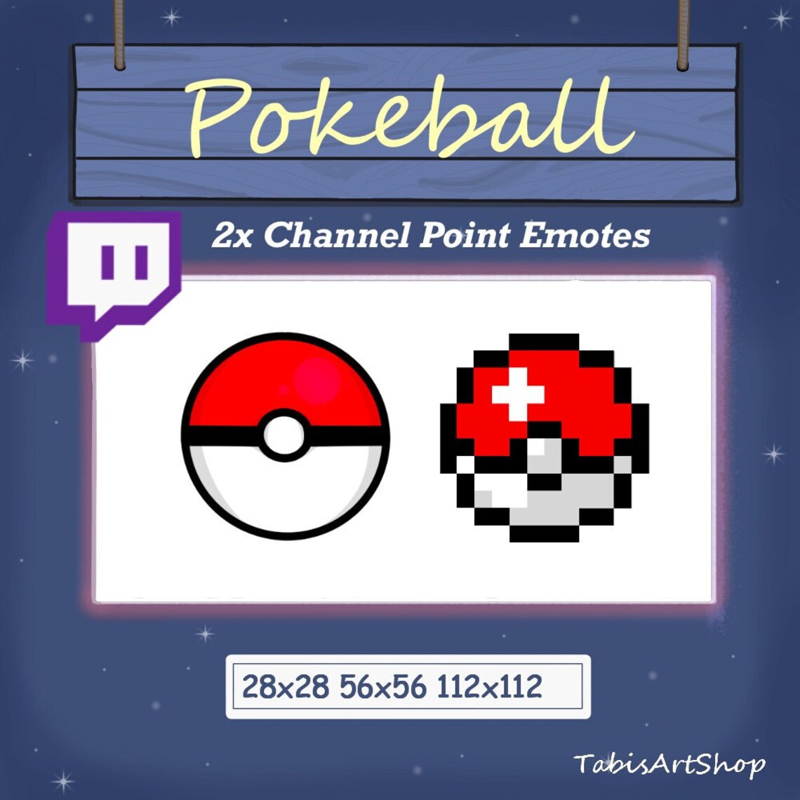 Twitch Channel Point Emote Set Pokeball - Etsy