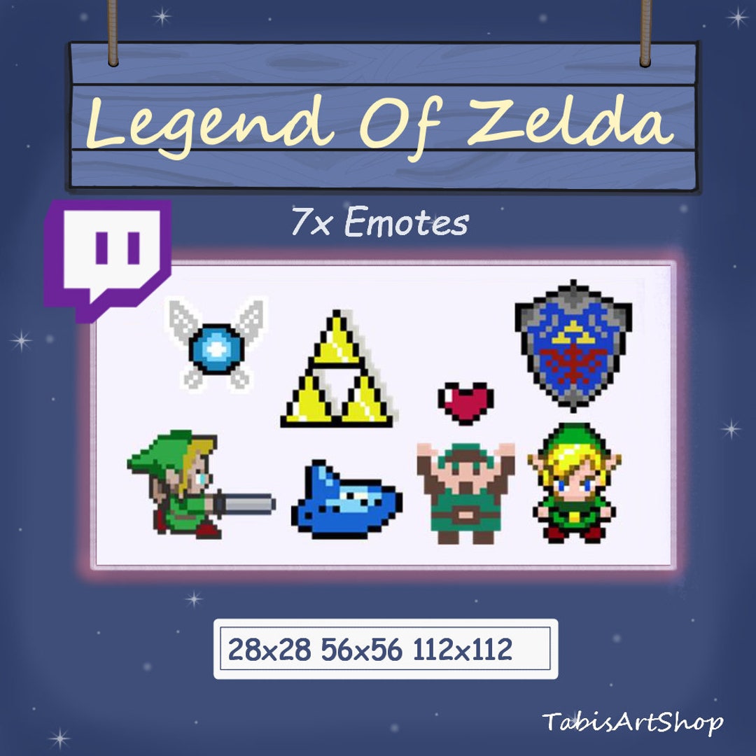 7x Twitch Emotes the Legend of Zelda pixel Style - Etsy