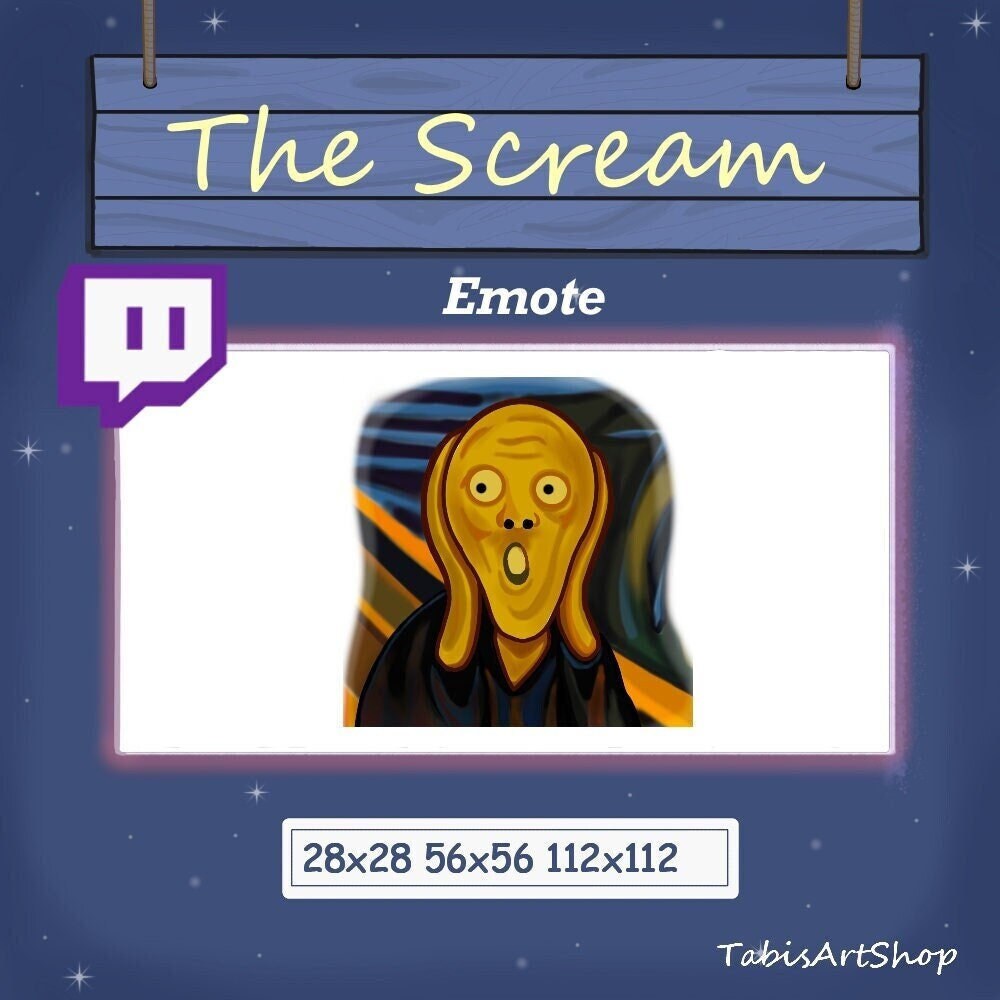 Twitch/discord Emote - the Scream - Etsy