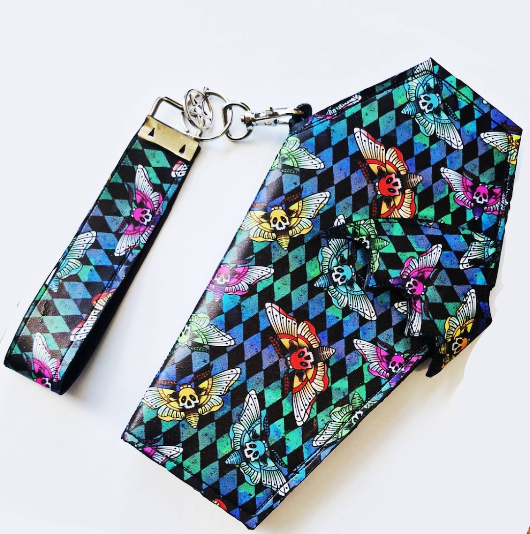 Coffin Wallet, Death Moth, Gothic Purse, Coffin Purse, Gothic Gift ...