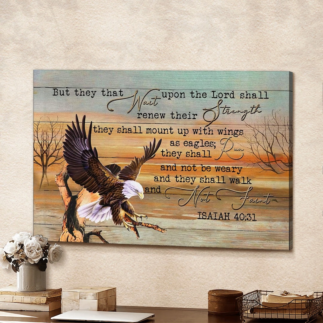 They That Wait Upon the Lord Isaiah 4031 Bible Verse Wall Art / Jesus ...