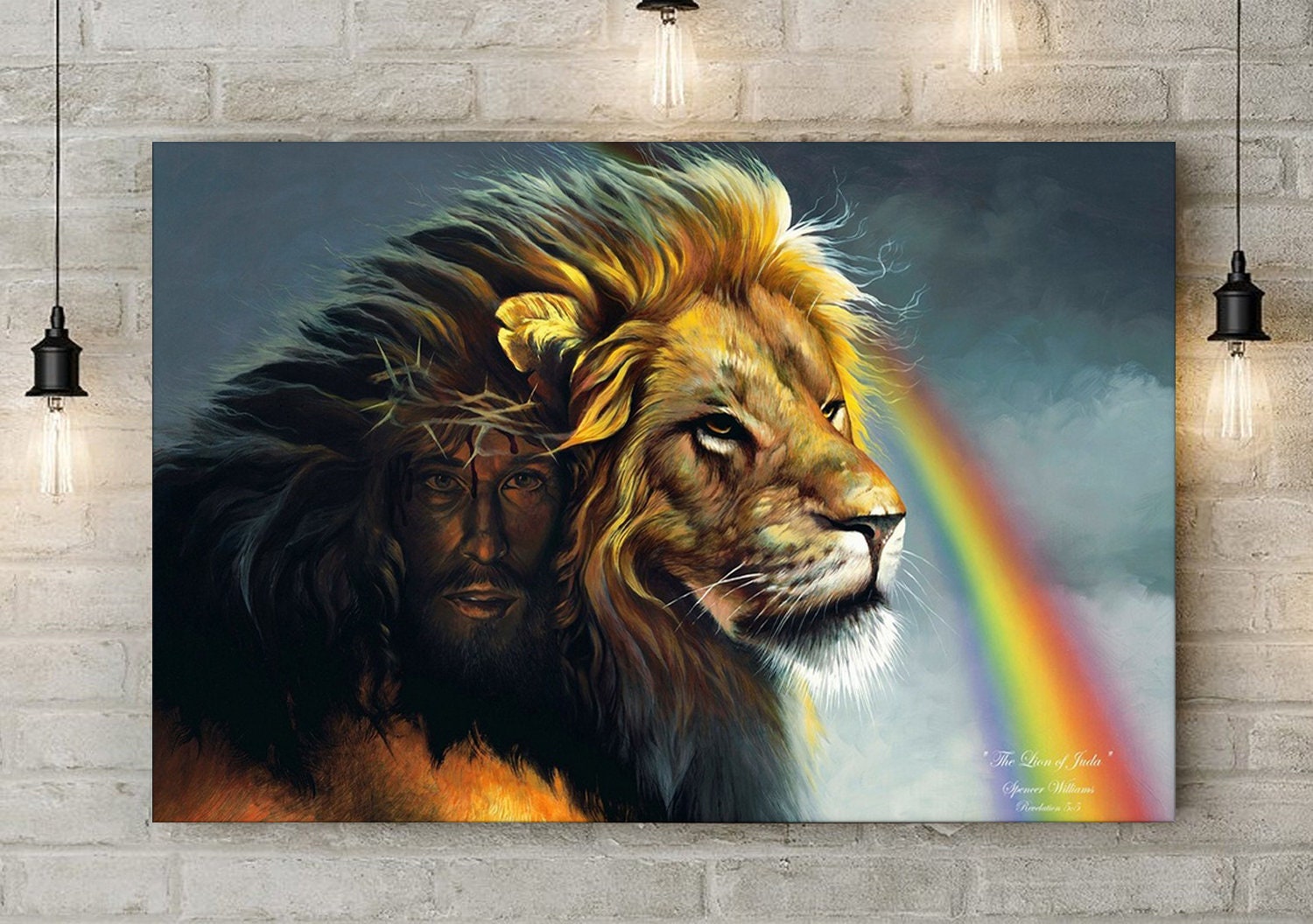 Lion of Judah 1 / Jesus Canvas Poster / Jesus Wall Art / - Etsy