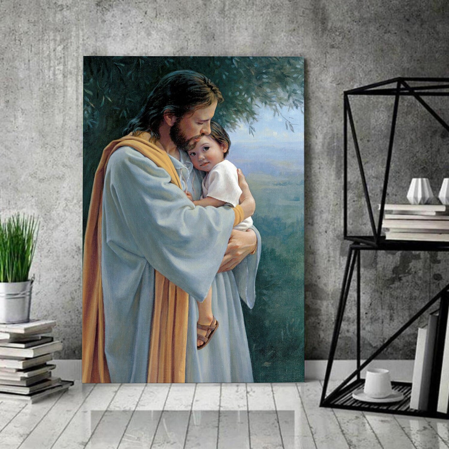In Thy Tender Care / Christ Pictures / Jesus Wall Art / Gift for ...
