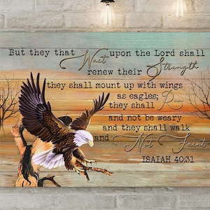 They That Wait Upon the Lord Isaiah 4031 Bible Verse Wall Art / Jesus ...