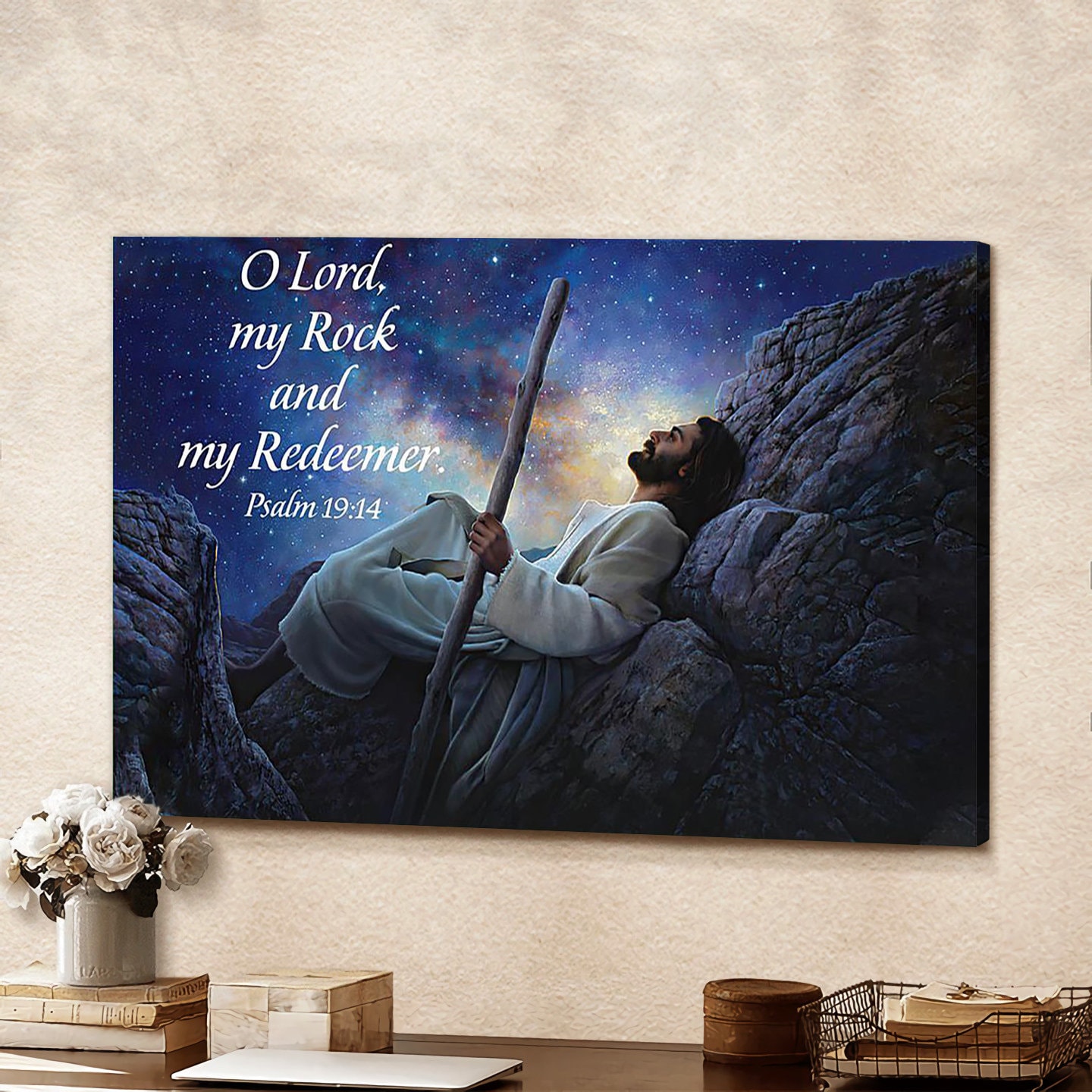 O Lord My Rock and My Redeemer Jesus Poster / Christ Pictures / Jesus ...