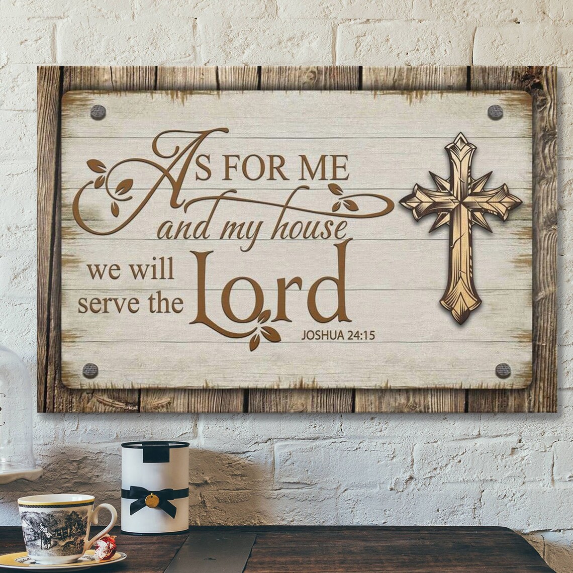God Canvas Prints - Jesus Canvas Art - as for Me and My House We Will ...