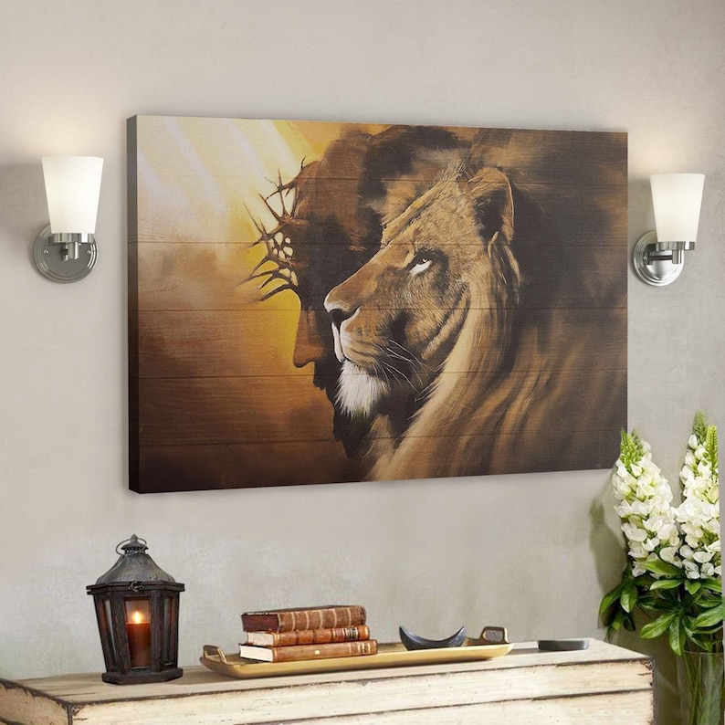 Jesus God Landscape Canvas Prints God Wall Art the Lion of - Etsy