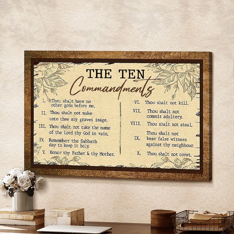 10 Commandments Wall Art - Etsy