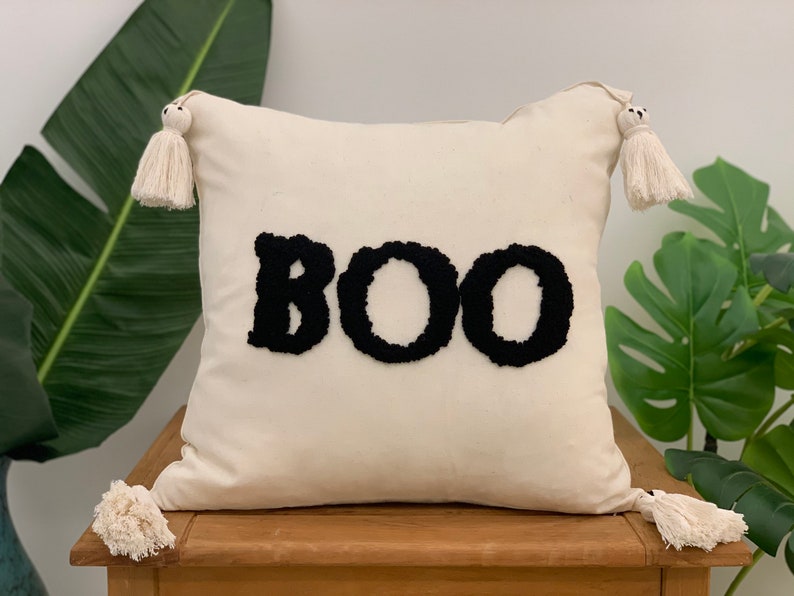 Boo Punch Needle Halloween Pillow Cover - Etsy