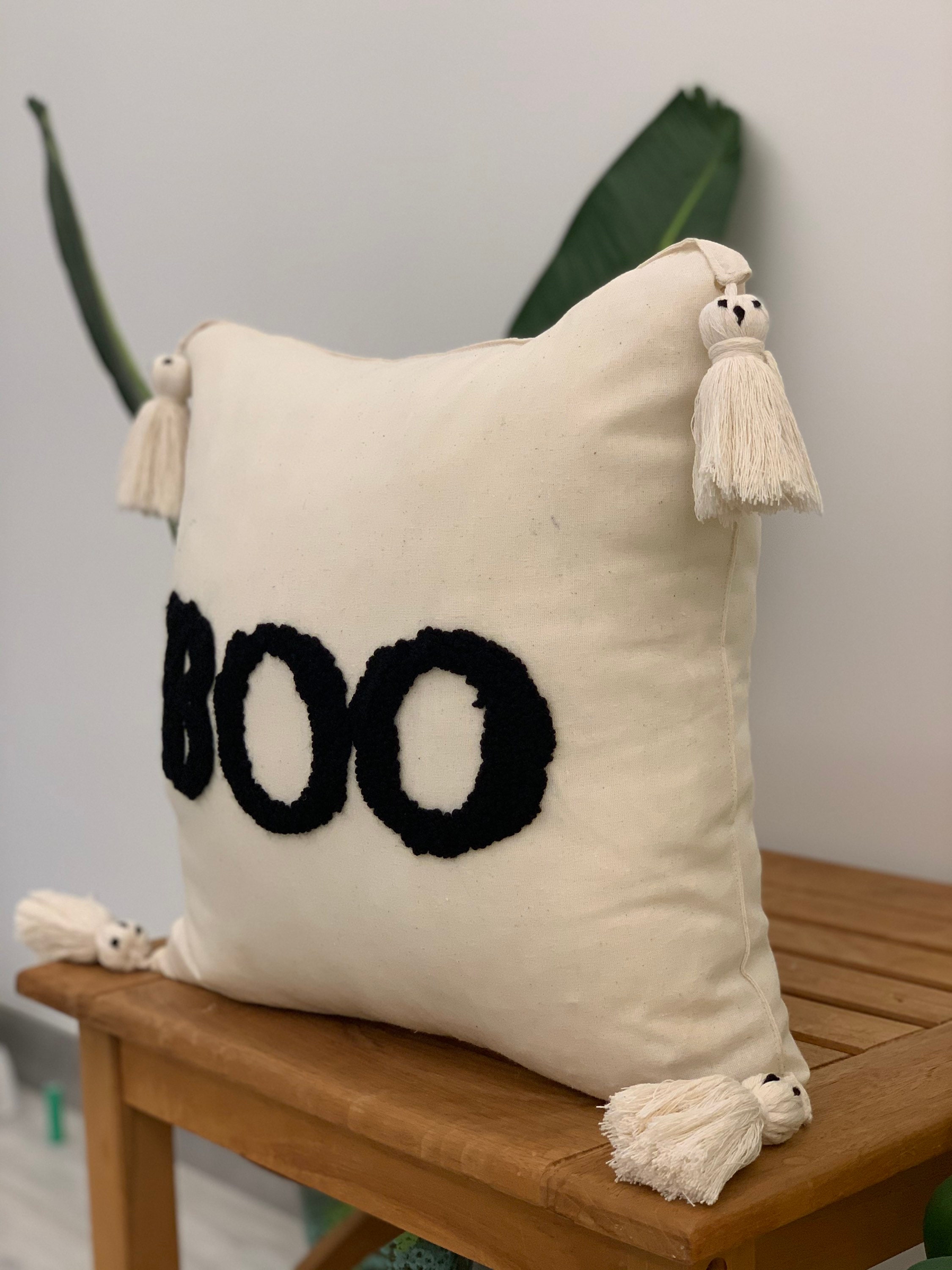 Boo Punch Needle Halloween Pillow Cover 17.7''x17.7'' - Etsy