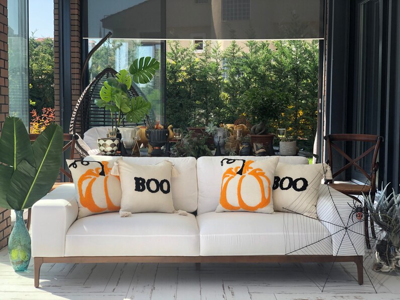 Boo Punch Needle Halloween Pillow Cover - Etsy