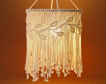 Macrame Lamp Shape, Macrame Decor, Light Lamp, Ceiling Hanging Decor ...