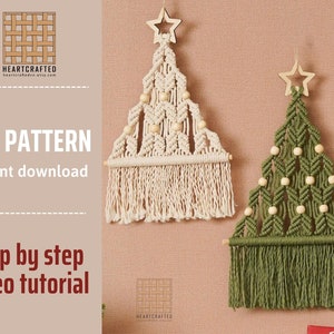 Macrame Pattern Christmas Tree PDF Download, Holiday Patterns, Home ...