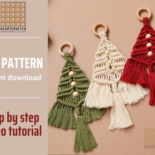 Macrame Pattern Christmas Tree PDF Tutorial Intermediate - Etsy