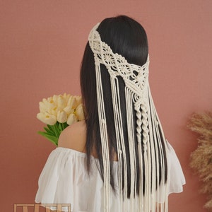 Wedding Veils, Bohemian Headpiece, Macrame Hairpiece, Gift for Her ...