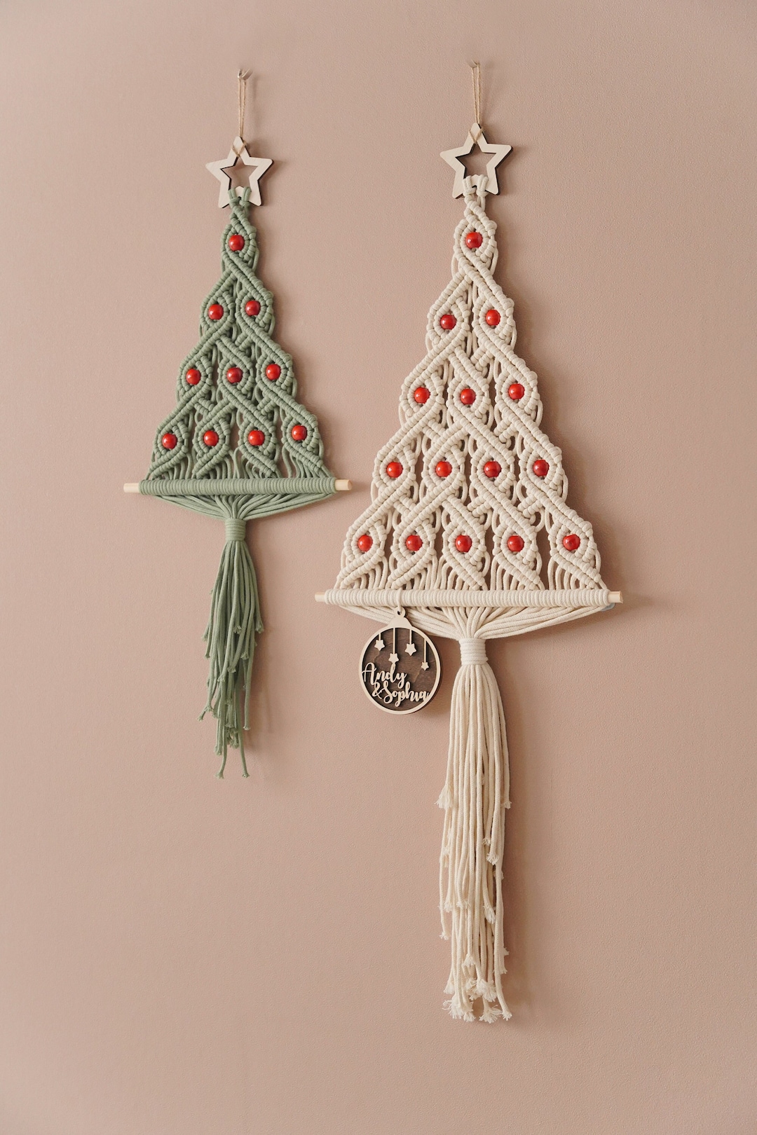 Macrame Xmas Tree, Christmas Wall Art, Boho Holiday Decor, Christmas ...