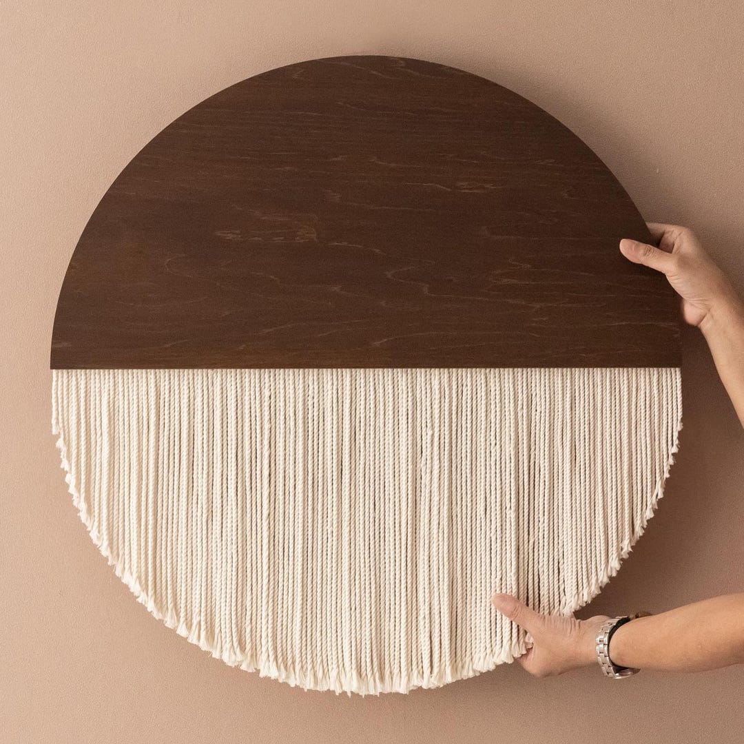 Circle Wall Hanging, Dining Room Wall Art, Farmhouse Decoration ...