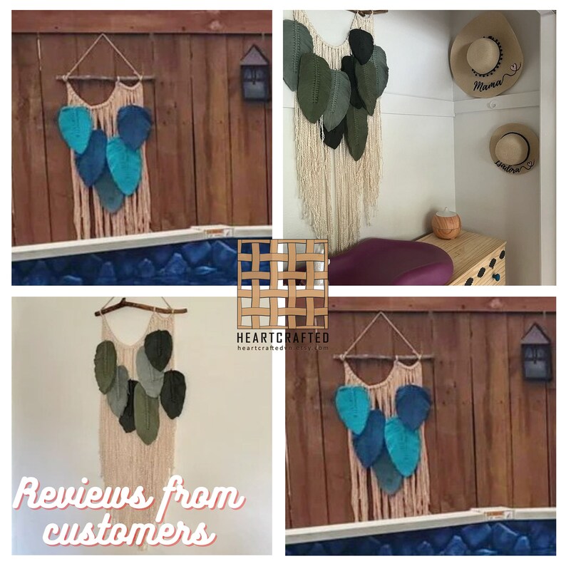 Earth Tone Macrame Leaf Wall Hanging Macrame Wall Hanging - Etsy