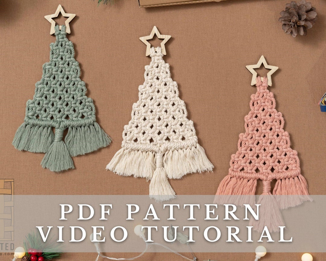 Pattern Macrame Christmas Tree Pdf Download Boho Christmas Decor 