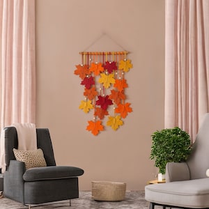 Macrame Leaf Art, Autumn Decor, Fall Leaf, Modern Wall Tapestry ...